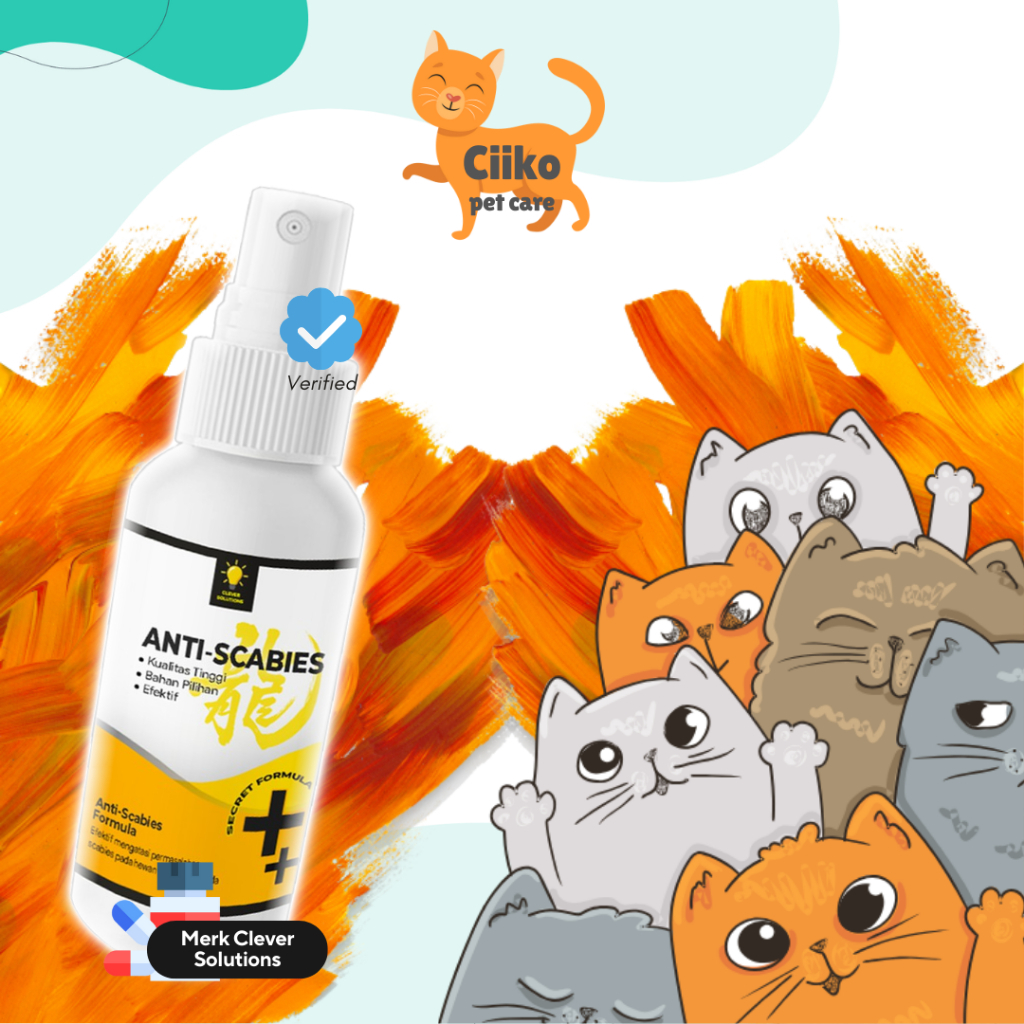 Jual ANTI SCABIES TERMURAH Obat Jamur Kucing Scabies Demodex Impetigo ...