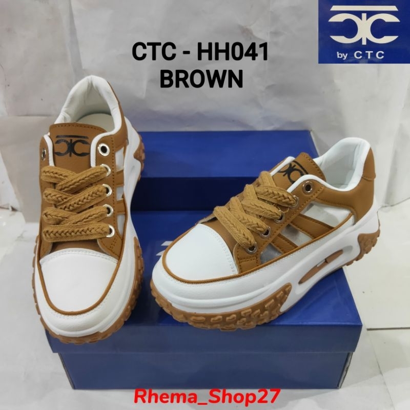Jual CTC HH041 #TERBARU Sepatu Wanita Sneakers Wedges CTC (36-40) nyaman dipakai | Shopee Indonesia
