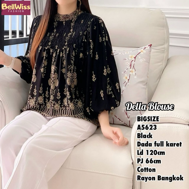 Jual della blouse by bellwiss | Shopee Indonesia