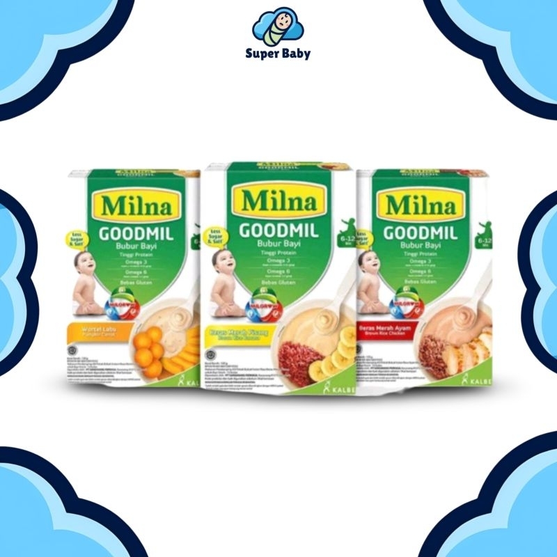 Jual BUBUR BAYI MILNA GOODMIL 6+ USIA 6-12 BULAN 120gr | Shopee Indonesia