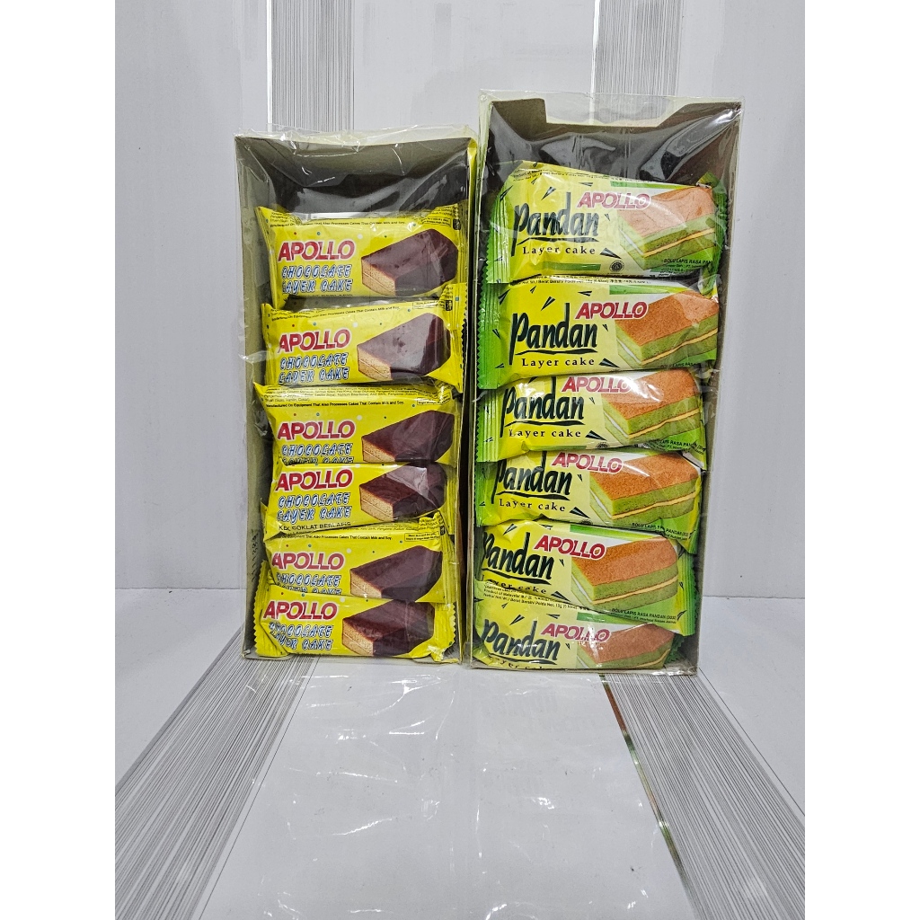 Jual Apollo Cake isi24 Chocolate Pandan | Shopee Indonesia