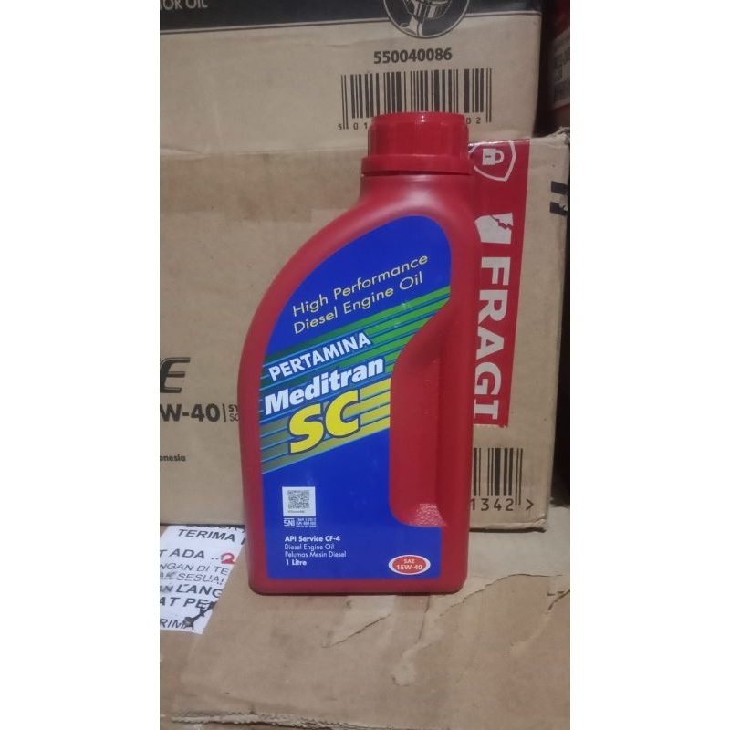Jual OLI PERTAMINA MEDITRAN SC 1 Liter 15W-40 diesel 1 (1 botol ...