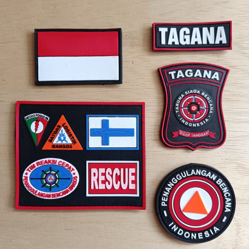 Jual patch rubber logo tagana taruna siaga bencana satu set - tempelan ...