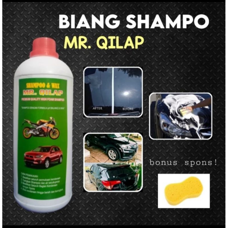 Jual Biang Sampho Cuci Motor Mobil 1 Liter MR QILAP Bonus Spons ...