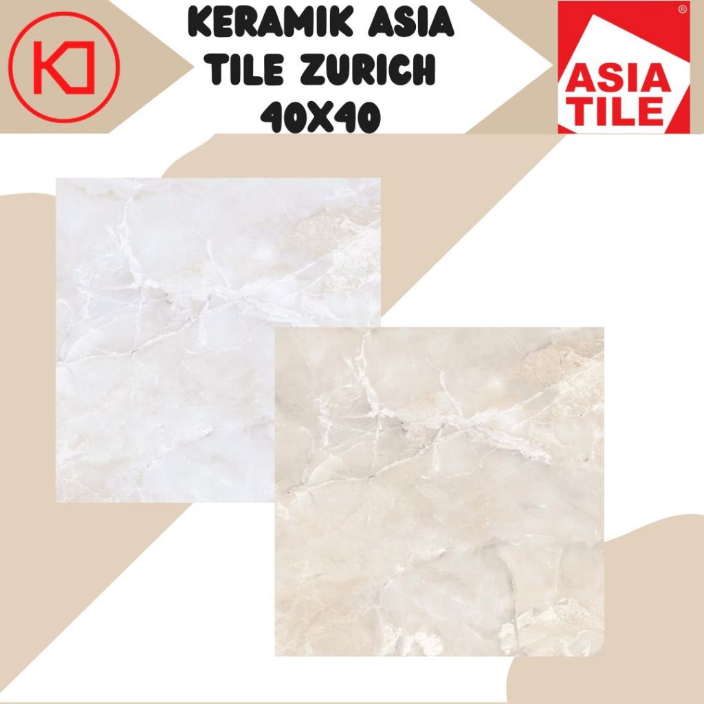 Jual Keramik Lantai Asia Tile Zurich 40x40 Kw1 Motif Marble | Shopee ...