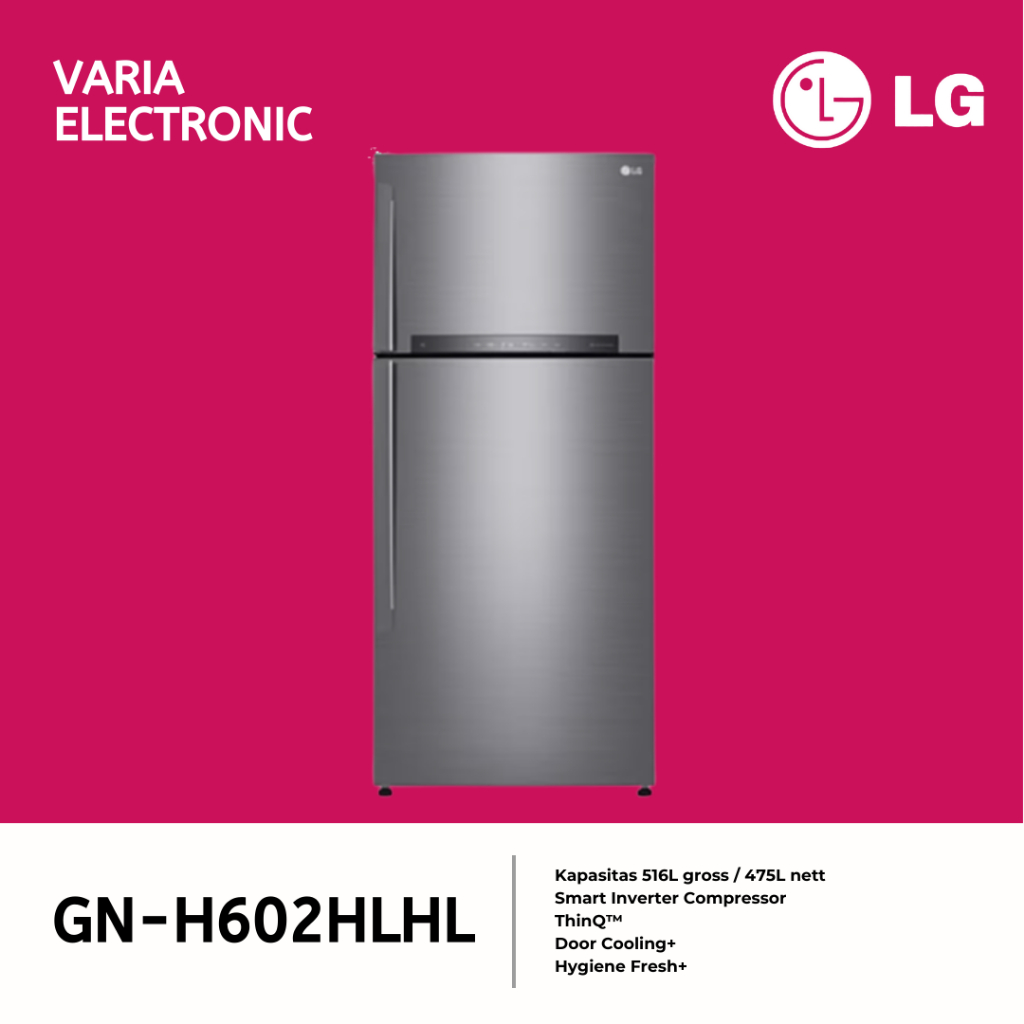 Jual Kulkas LG 2 Pintu GN-H602HLHL Smart Inverter | Shopee Indonesia
