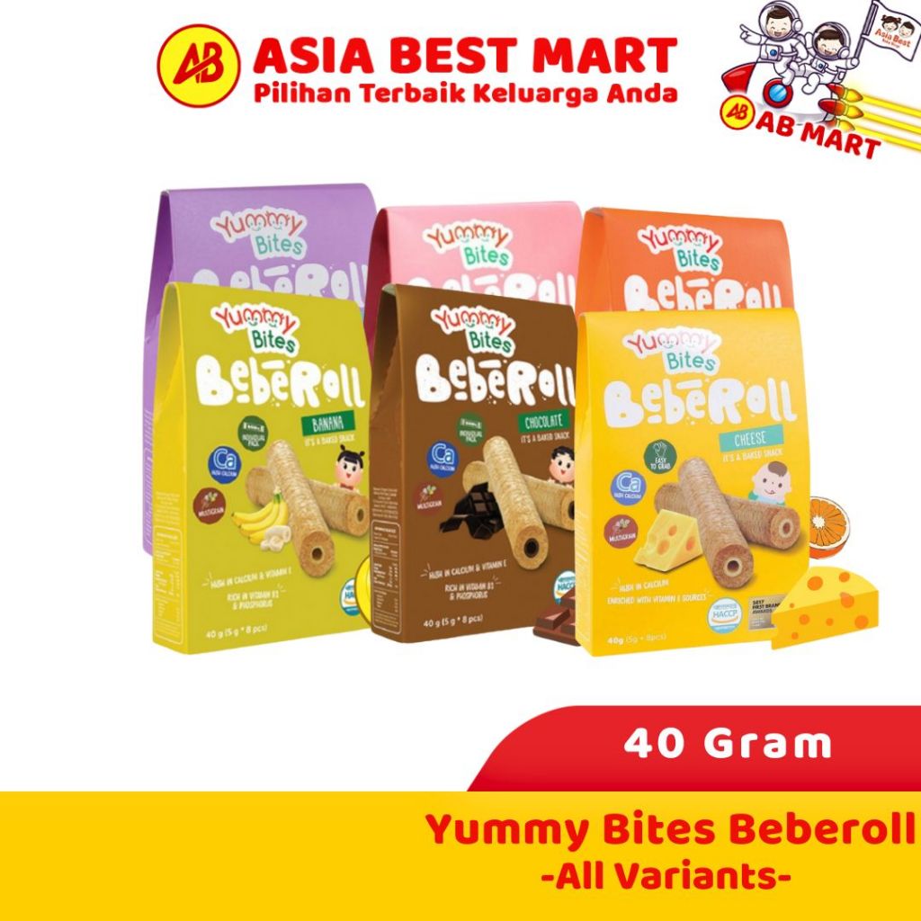 Jual Yummy Bites Beberoll Cheese 40 gr / Cemilan Snack Bayi & Anak ...