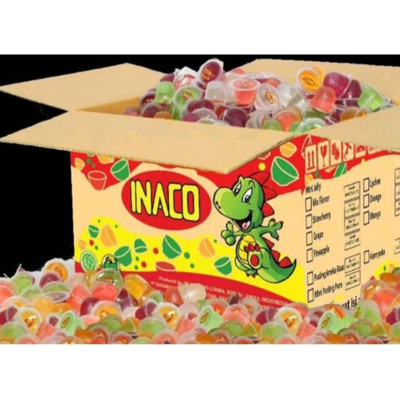 Jual INACO JELLY Mix Fruits Jeli Inaco Kiloan isi 33 pcs / 66pcs ...