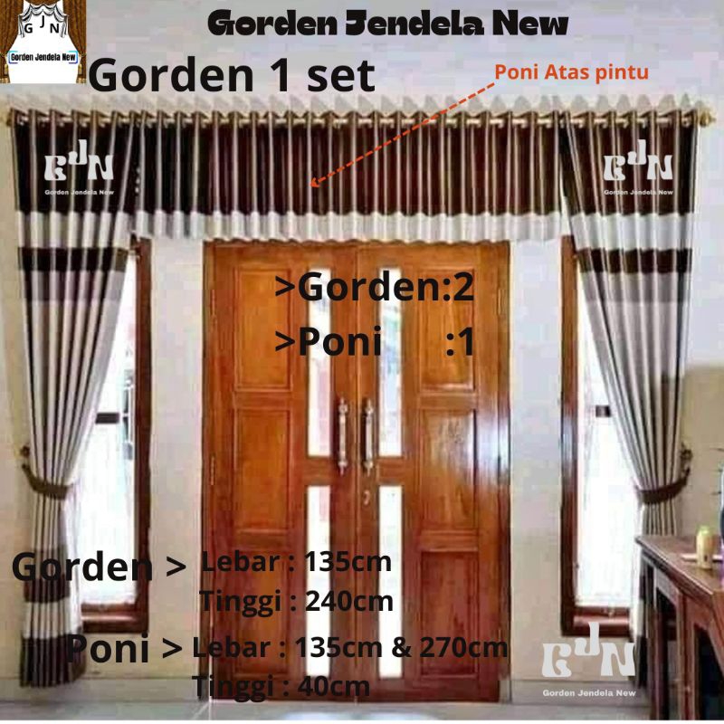 Jual PAKET 2 GORDEN 1 PONI HORDENG JENDELA PREMIUM KORDEN PINTU ...