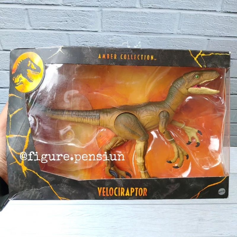 Jual JURASSIC WORLD DINO VELOCIRAPTOR AMBER COLLECTION MATTEL ORIGINAL ...