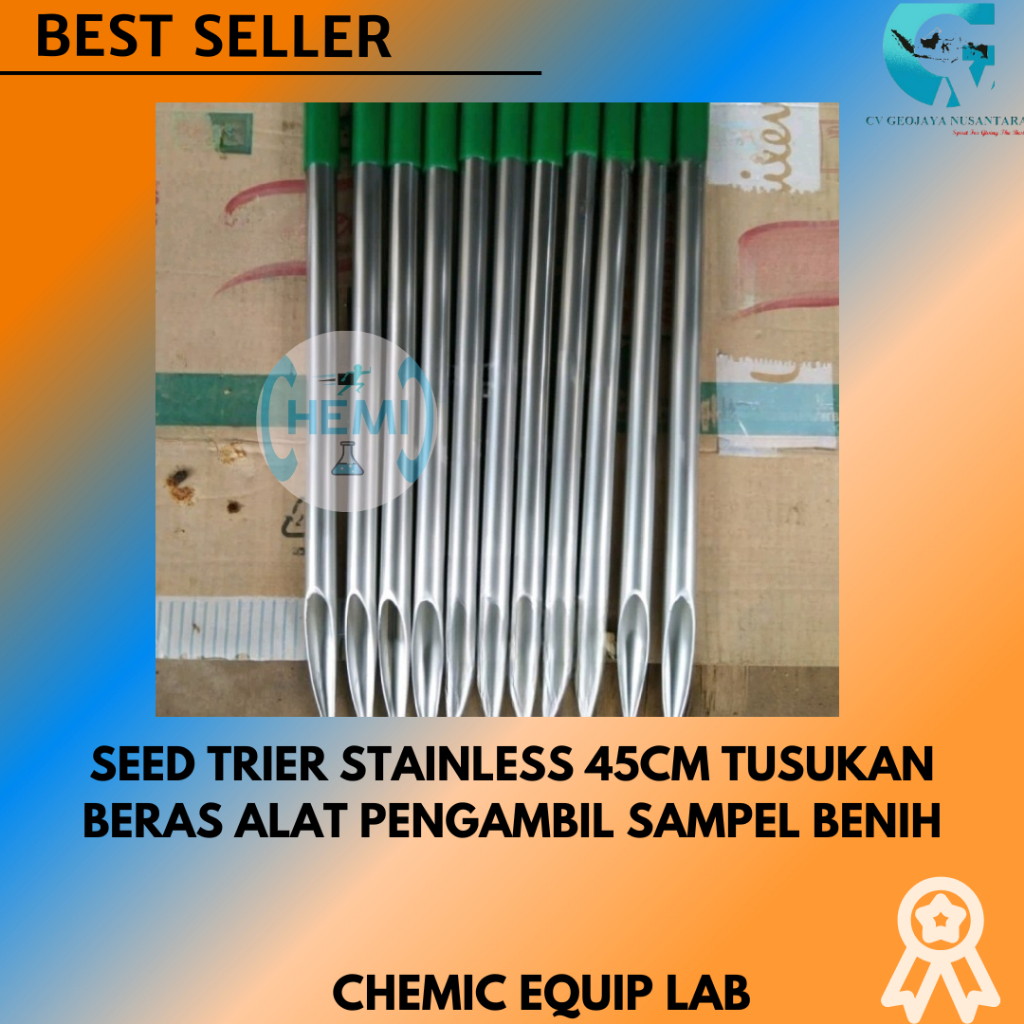 Jual ALAT LABORATORIUM SEED TRIER STAINLESS 45CM TUSUKAN BERAS ALAT ...
