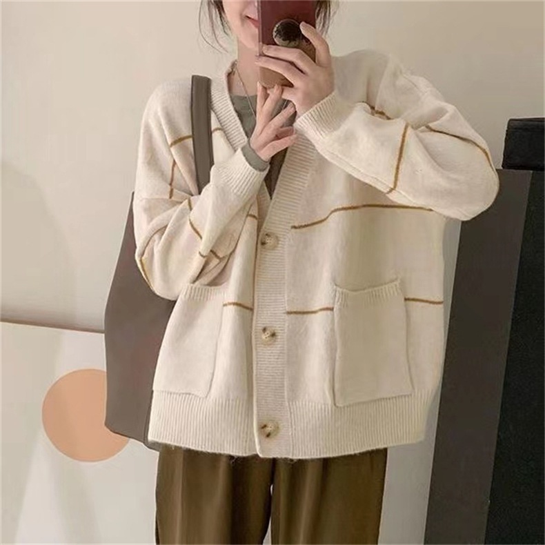 Jual Keysha Cardigan Oversize Knit - Atasan Rajut Wanita Lengan Panjang ...