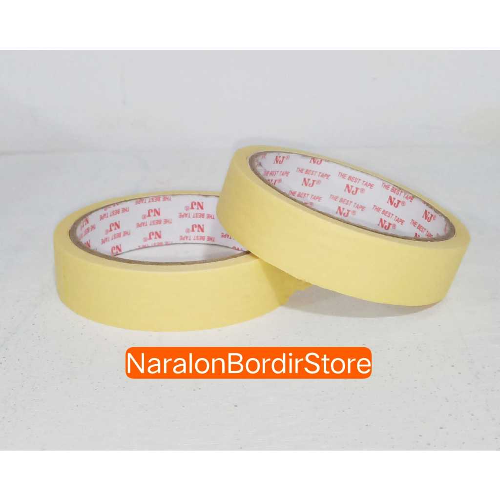 Jual masking Tape / lakban kertas kuning 1 inch x 15 yard | Shopee ...