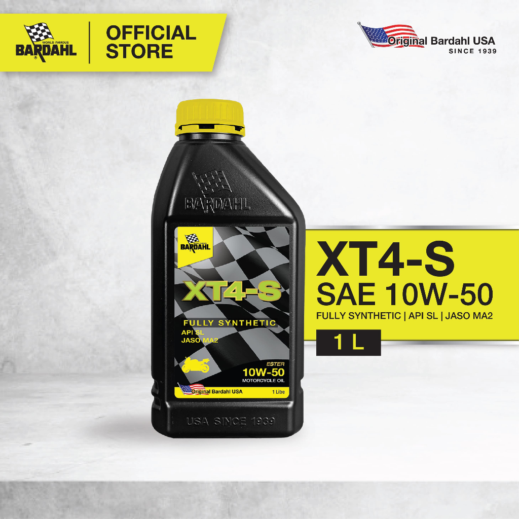 Jual Bardahl XT4-S 10W-50 MA2 Fully Synthetic Ester - Oli Sepeda Motor (1L) | Shopee Indonesia