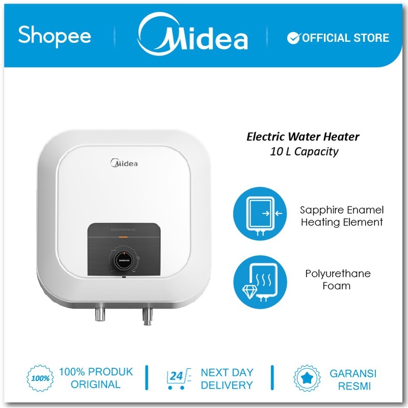 Jual Midea Electric Water Heater 10 Liter - D10-02VD1 Pemanas Air Listrik | Shopee Indonesia