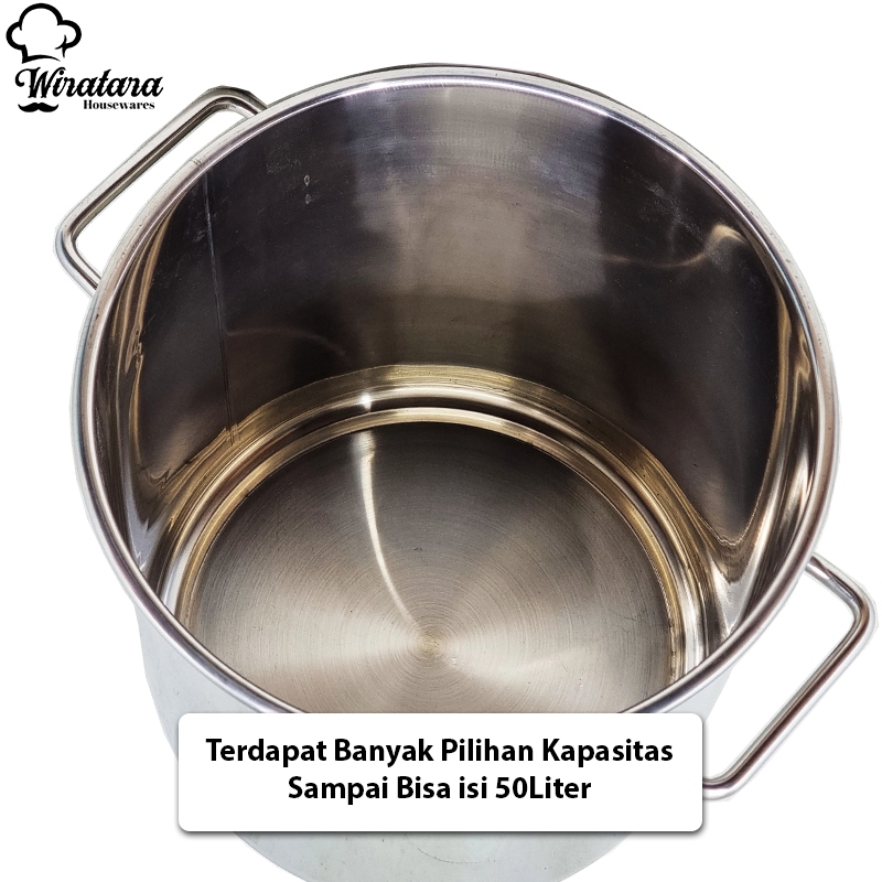 Jual Nagako Panci Stainless 50Liter Tebal Premium Tutup | Stock Pot ...