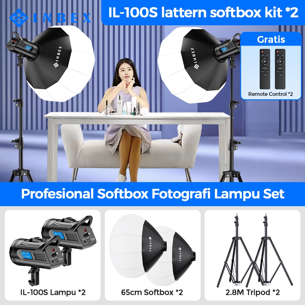 Jual 【Baru】INBEX IL-100S Light LED Display lampu live streaming 2800K ...