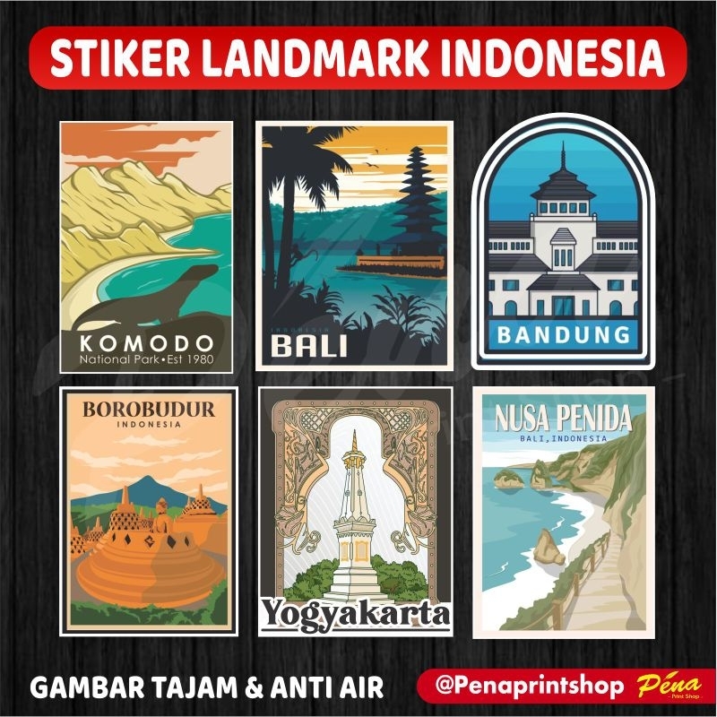 Jual Sticker Stiker Wonderful Indonesia / Stiker Gunung Adventure ...