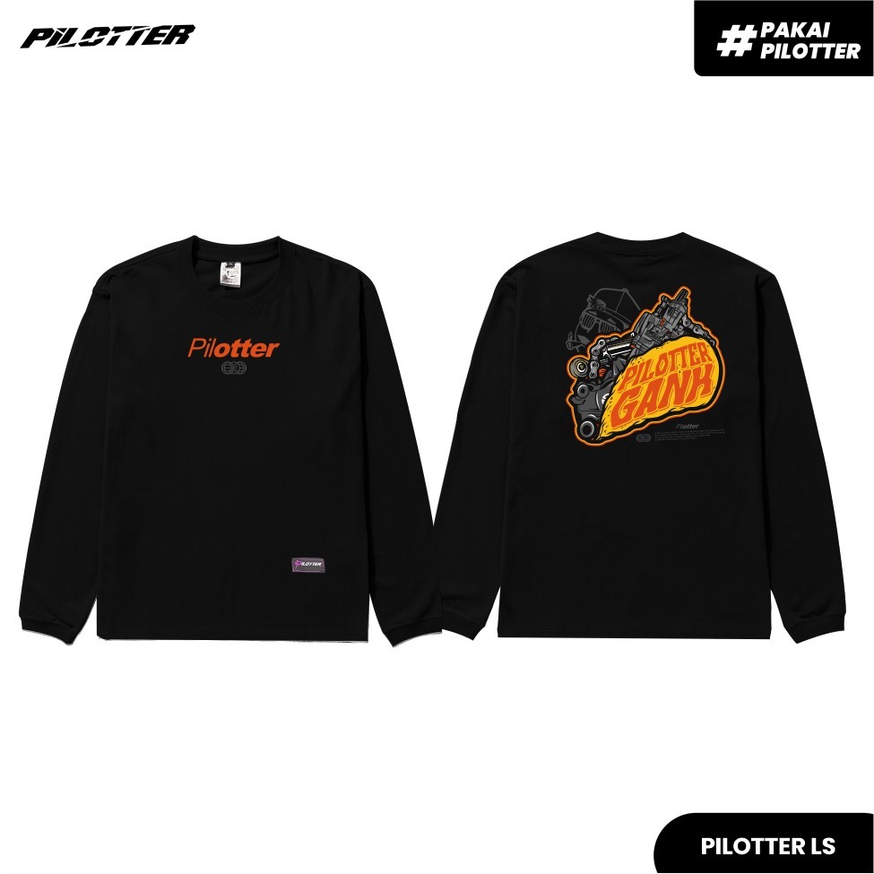 Jual Pilotter Kaos Ls Original Free Sticker | Shopee Indonesia
