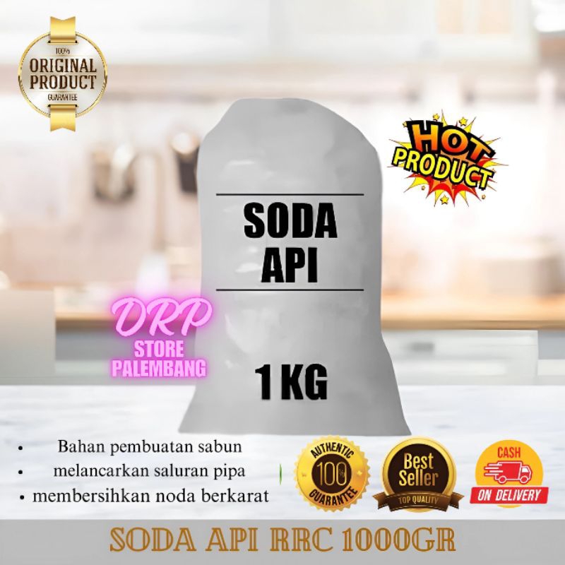 Jual DRP Soda Api 1kg/Caustic Soda 1kg/NaOH 1kg/ Soda Api Kiloan Murah ...