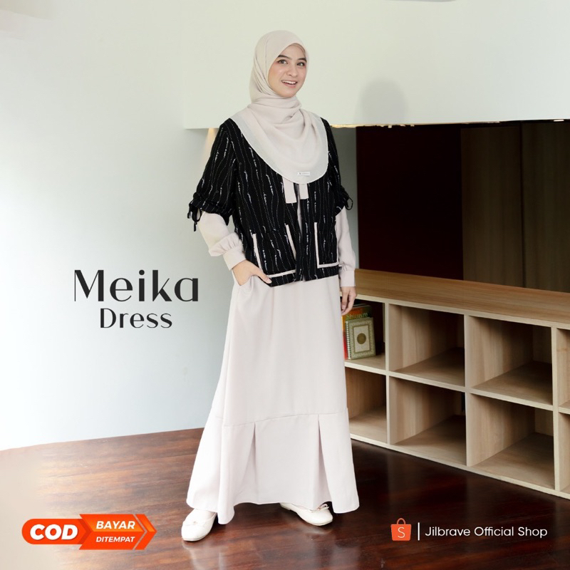 Jual JILBRAVE Meika Dress Gamis Wanita Couple Lebaran Raya Collection ...