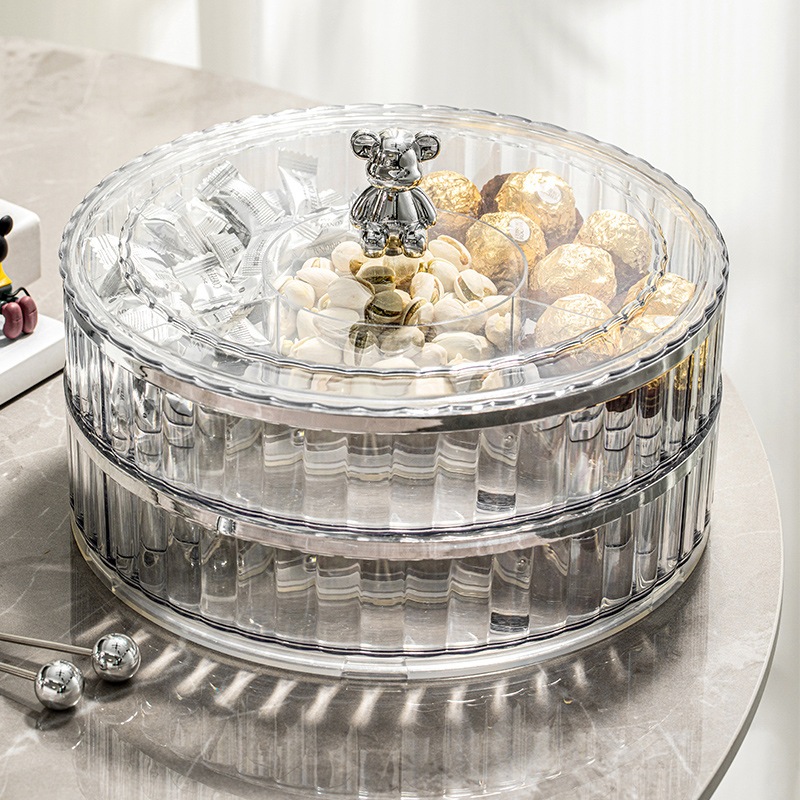 Jual Minifolks LB001 - Two Tier Acrylic Divided Snack Candy Cake ...