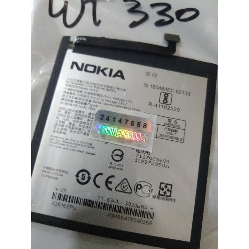 Jual Nokia WT330 Original 100 Genuine Battery Batre Baterai Nokia 4.2 | Shopee Indonesia
