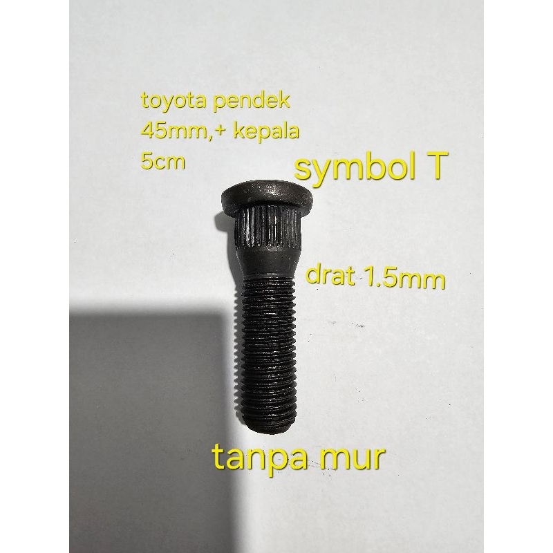 Jual Baut roda Innova Avanza Hilux Fortuner 5cm tanpa mur | Shopee ...