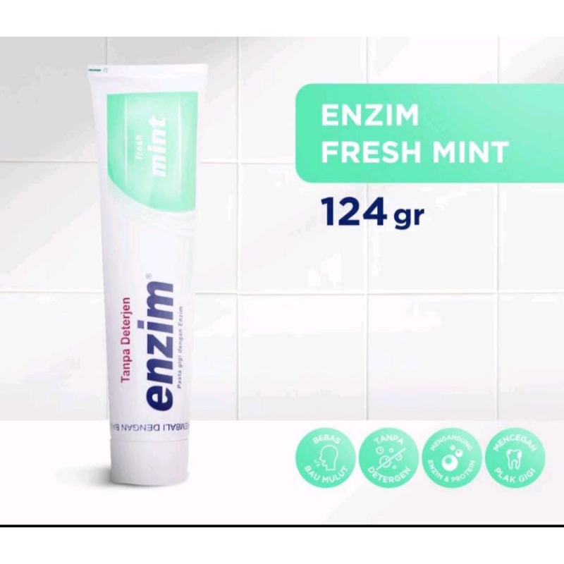 Jual PASTA GIGI ENZIM FRESH MINT 124gr ( NON DUS) | Shopee Indonesia