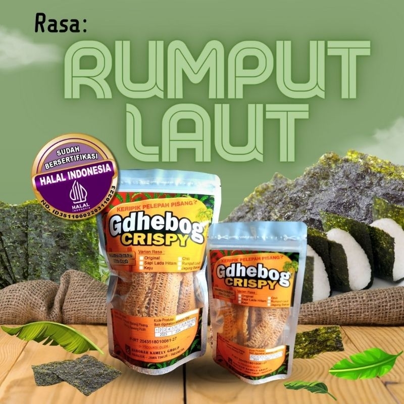 Jual Rasa Rumput Laut - Keripik Pelepah Pisang / Debog / Gdhebog Crispy ...