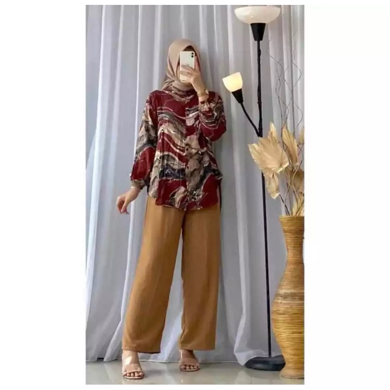 Jual ONE SET RAYON MIX CRINKEL/LUXURY KANYA SET MURAH/PAKAIAN WANITA ...