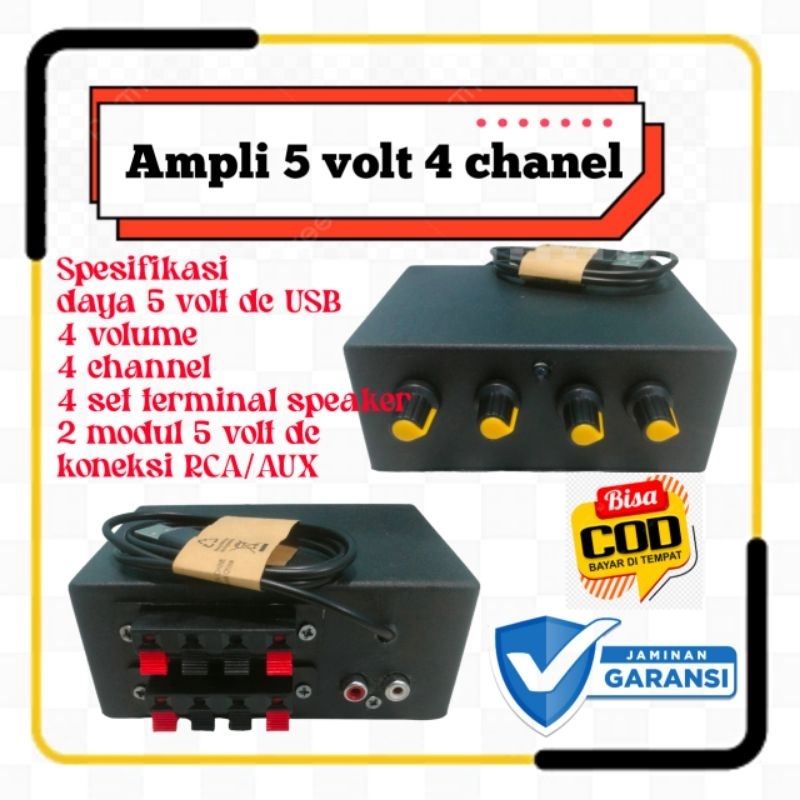 Jual Ampli mini 5 volt 4 channel stereo full Terbaru | Shopee Indonesia