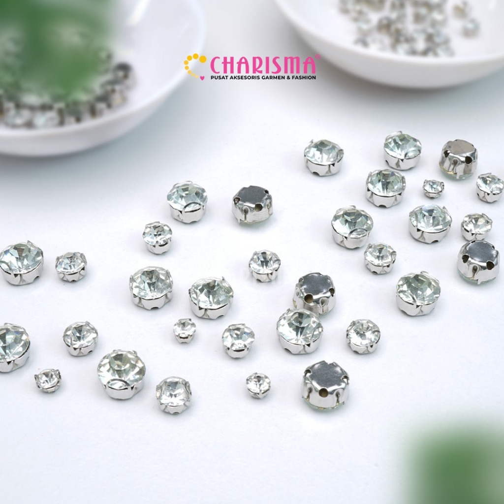 Jual Charisma Crystal Cangkang Jahit - Kristal Bulat Diameter 4/6/8 mm / Harga Per Gros (144 pcs ...