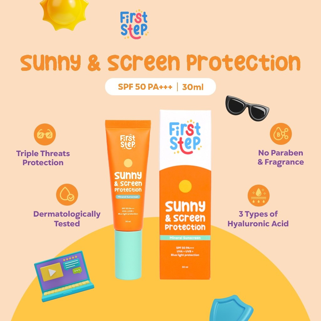 Jual FIRST STEP Sunny & Screen Protection SPF 50 - Physical Sunscreen ...
