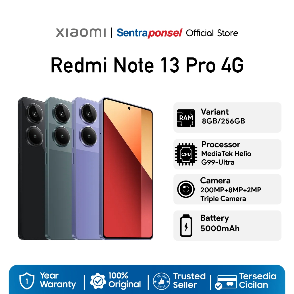 Jual Handphone Xiaomi Redmi Note 13 Pro 4G NFC | Shopee Indonesia