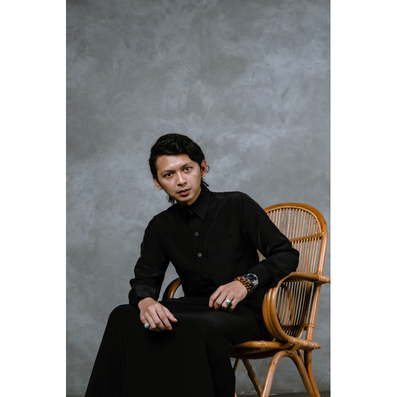 Jual gamis pria kerah qatar thobe hitam putih warna lengan panjang ...