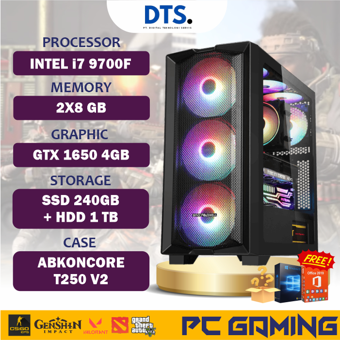 Jual PC Gaming Core i7 9700F/GTX 1650/RAM 16GB/SSD Gaming & Editing | Shopee Indonesia