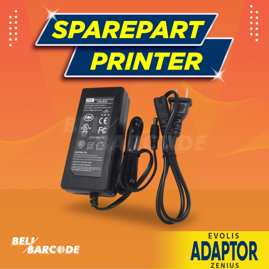 Jual Adaptor Evolis Zenius 230 Printer ID Card Spare Part Original ...
