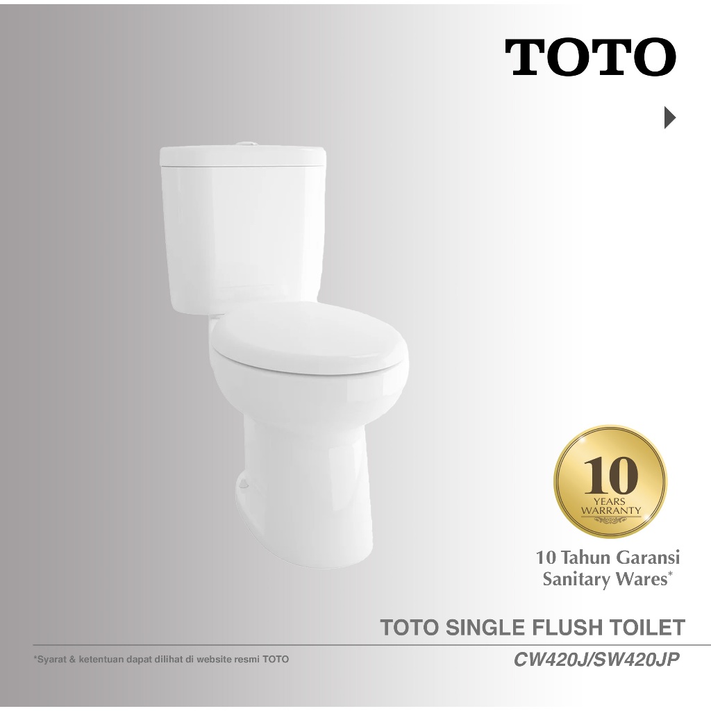 Jual TOTO Single Flush Closet CW420J/SW420JP | Kloset Duduk | Shopee Indonesia