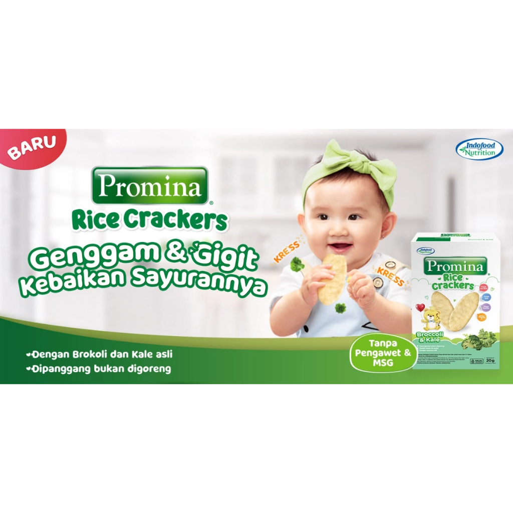 Jual Rice Crackers Broccoli & Kale Promina 20g (5sachet x 4g) 1thn ...