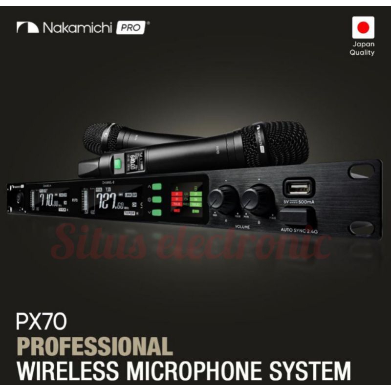 Jual Nakamichi PX70 Pro Profesional Wireless Microphone System PX 70 ...