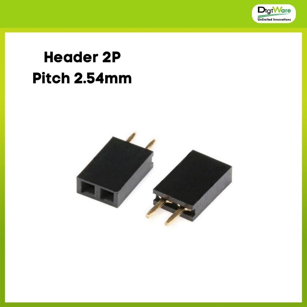 Jual Pin Header Female 1x2 Pin Single Row 2.54mm | Shopee Indonesia