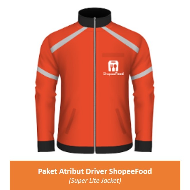 Jual Paket Atribut Driver Shopeefood - Super Lite Jacket - PROMO ...