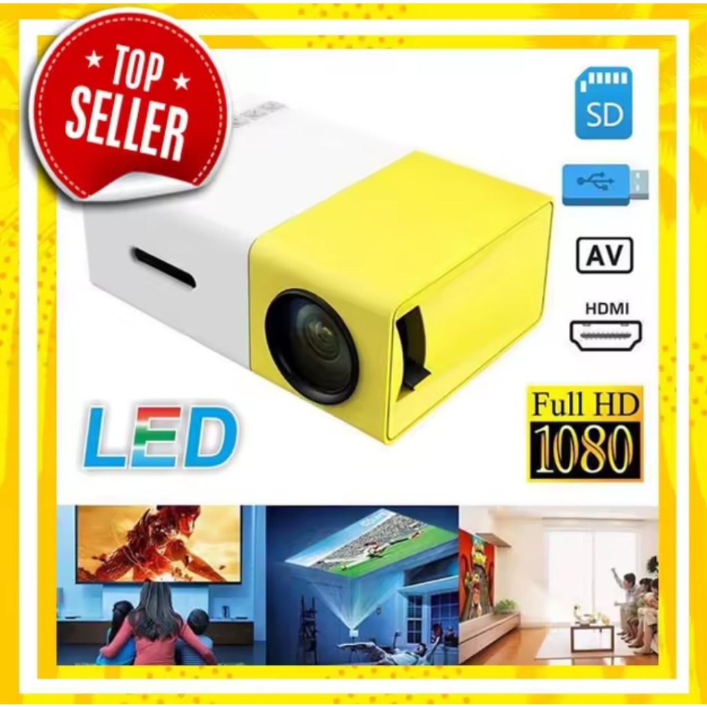 Jual (BEST SELLER) Proyektor Mini YG300 - Projector Mini LED Portable ...