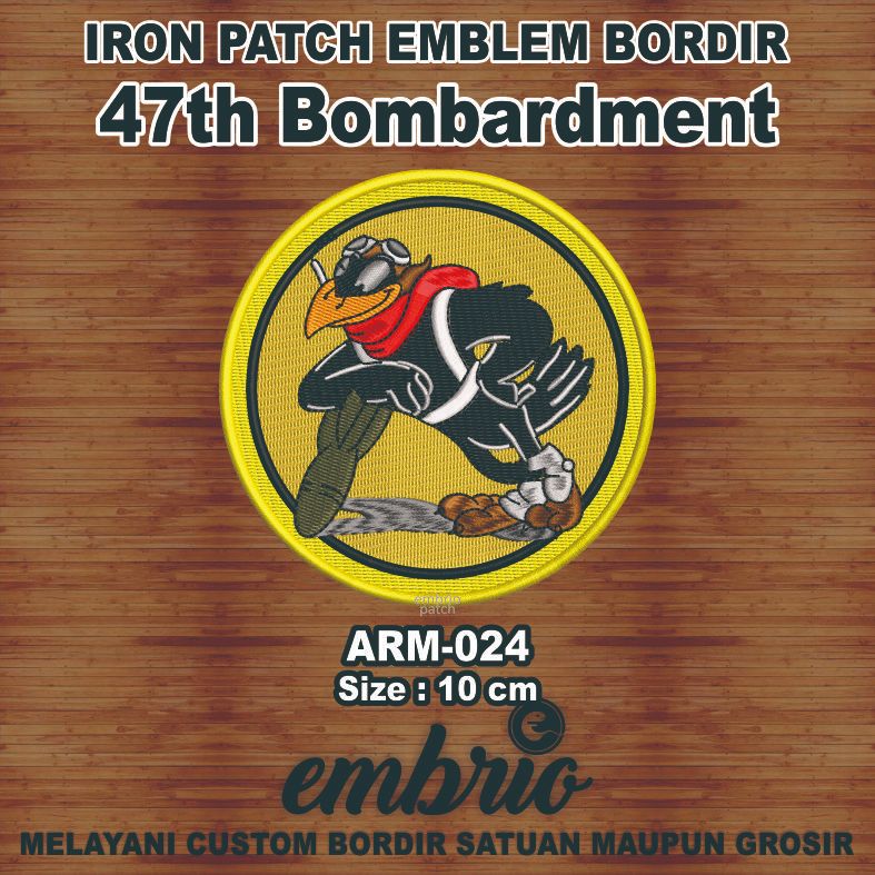 Jual ARM-024 Patch 47th Bombardment Squadron WW2 US Army Air Forces ...