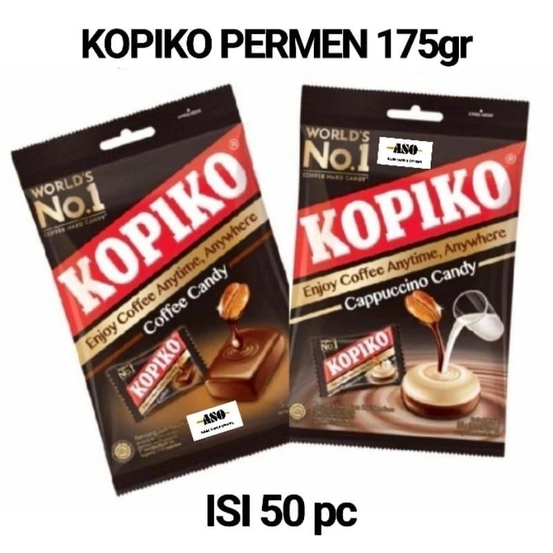 Jual Permen kopiko Coffe Candy / Capucino 175gr isi 50 PCS EXTRA 5pcs ...
