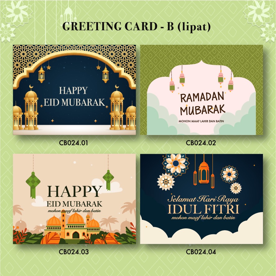Jual KARTU UCAPAN IDUL FITRI GRETING CARD LEBARAN (lipat) - CB024 ...