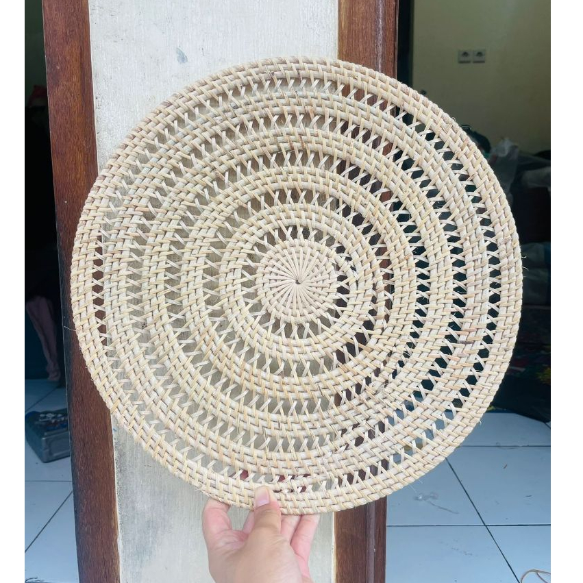 Jual Plasmet /alas piring jaring rotan 35 cm | Shopee Indonesia