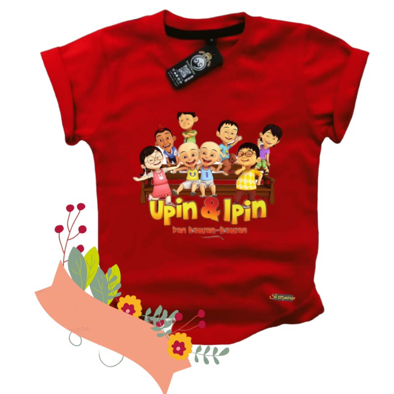 Jual Baju Kaos Atasan Anak Laki Laki Dan Perempuan Usia 1-10Tahun Motif Upin Dan Ipin | Shopee ...
