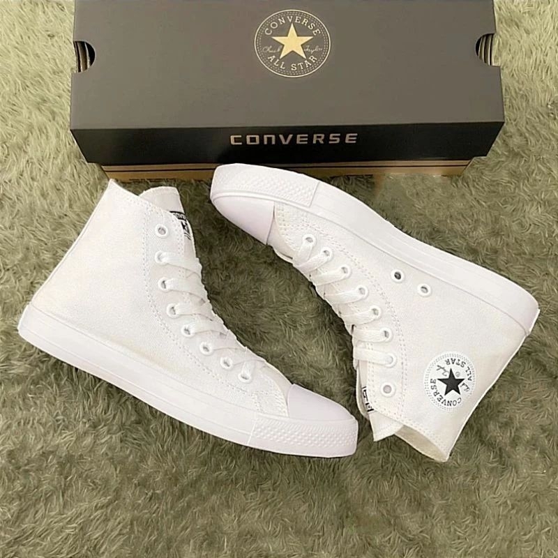 Jual SEPATU CONVERSE ALL STAR TINGGI HIGH WHITE PUTIH WANITA DAN PRIA ...